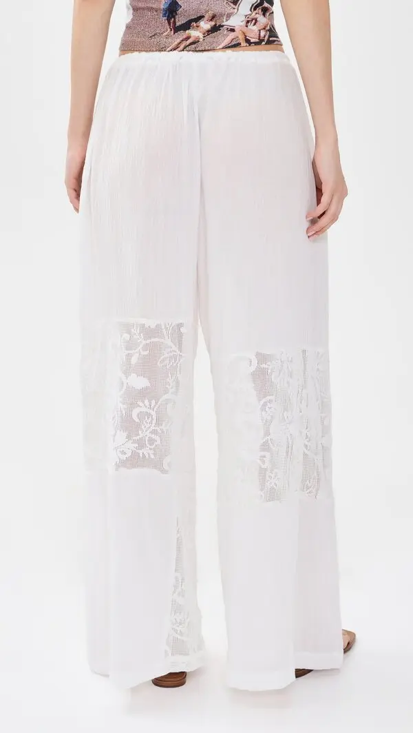 MUSE ASSEMBLY Celeste Lace Trim Trousers