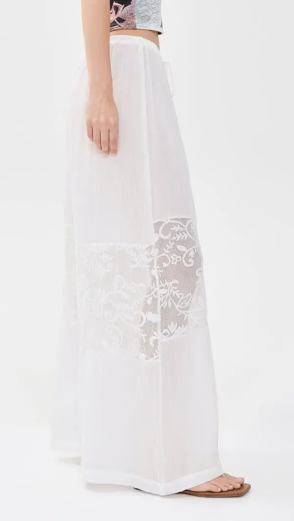 MUSE ASSEMBLY Celeste Lace Trim Trousers
