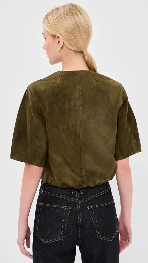 Simkhai Austyn Short Sleeve Zip Up Jacket