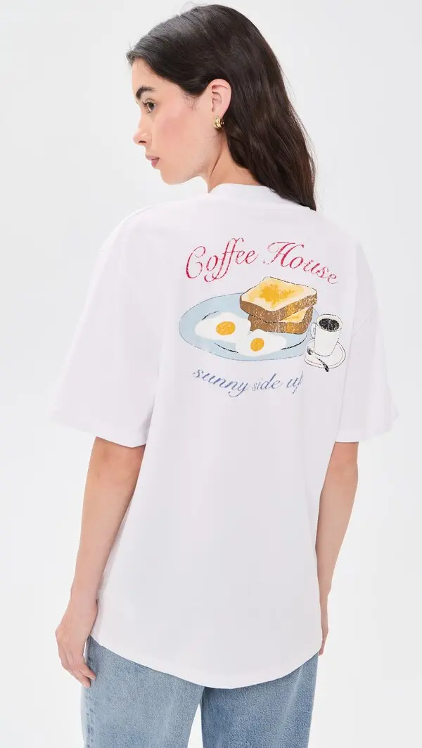 HOUSE OF SUNNY Sunny Side Up" Cotton T-shirt