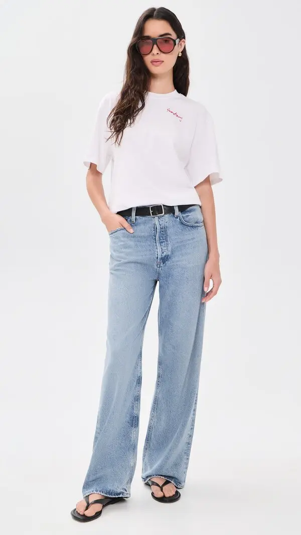 HOUSE OF SUNNY Sunny Side Up" Cotton T-shirt