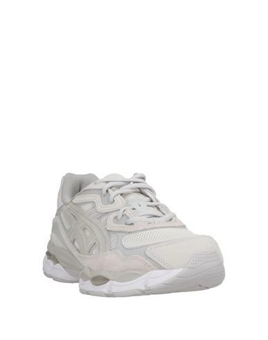 Asics Low-top Sneakers In Leather And Textile Fibers - Light Grey