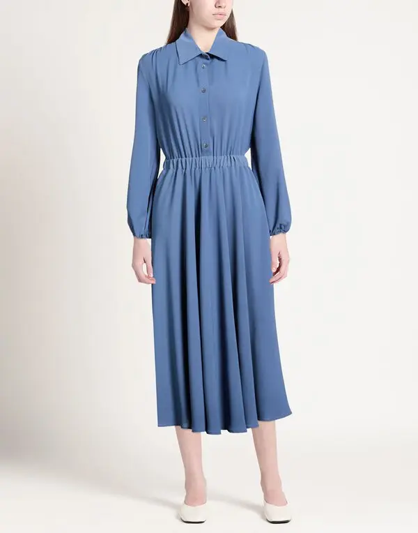 SHIRTAPORTER Midi Dress Slate Size Polyester