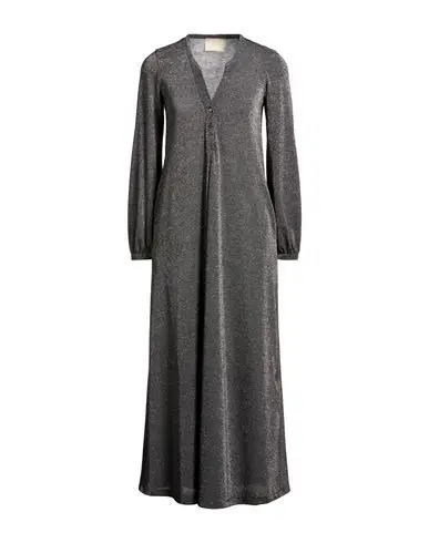 Momoni Maxi Dress With Crewneck And Long Sleeves