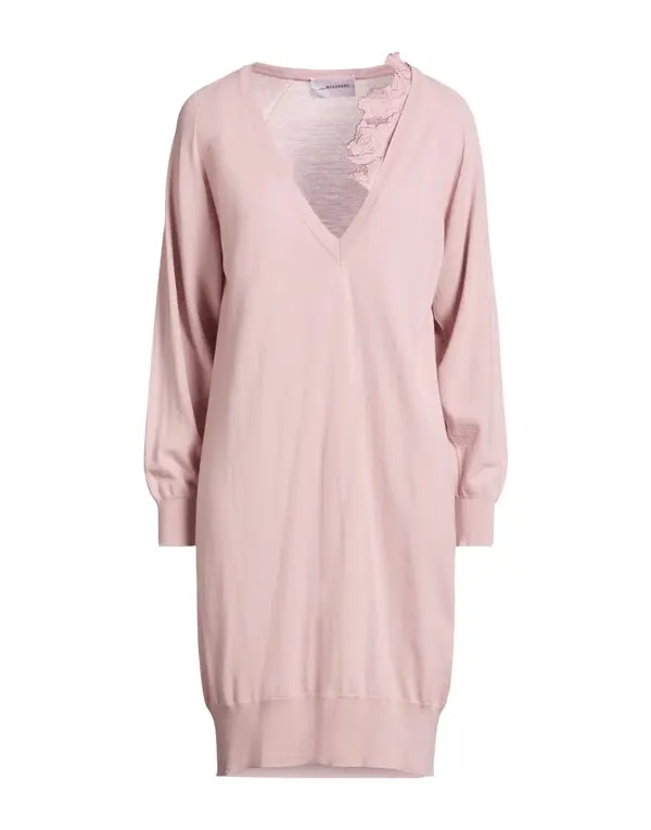 ANNA MOLINARI Mini Dress Antique Rose Size Wool