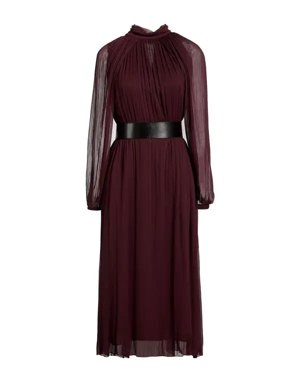 KAOS Midi Dress Burgundy Size Polyester