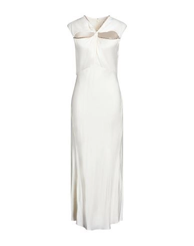 Sandro Viscose Satin Maxi Dress - White