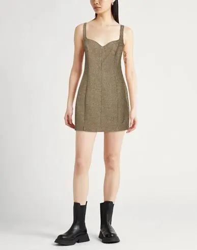 Elisabetta Franchi Mini Dress Size Polyester, Polyimide, Polyamide, Viscose, Cotton - Gold
