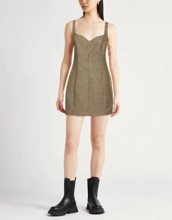 Elisabetta Franchi Mini Dress Size Polyester, Polyimide, Polyamide, Viscose, Cotton - Gold