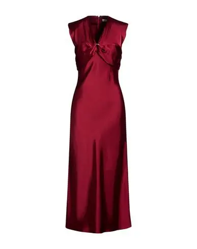 Sandro Maxi Dress Burgundy Size Polyester