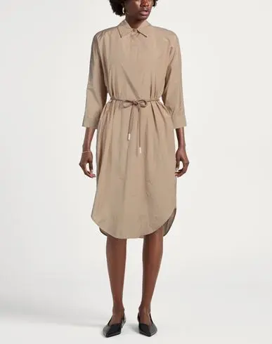 Peserico Midi Dress Lilac Size Cotton, Polyester - Beige