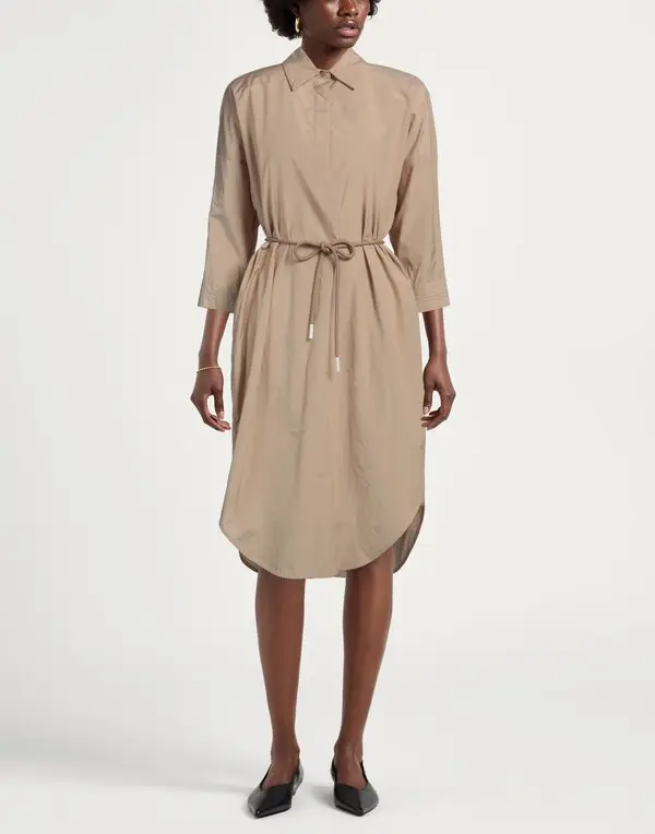 Peserico Midi Dress Lilac Size Cotton, Polyester - Beige