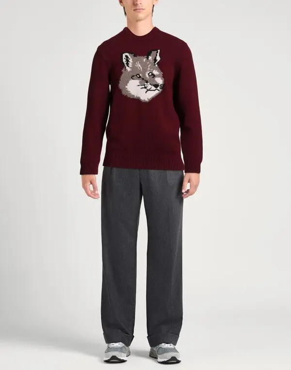 Maison Kitsuné Lambswool Sweater With Fox Motif