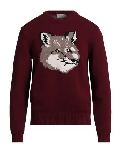 Maison Kitsuné Sweater Burgundy Size Lambswool