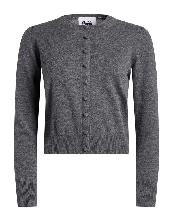 Alpha Studio Wool Cardigan - Grey