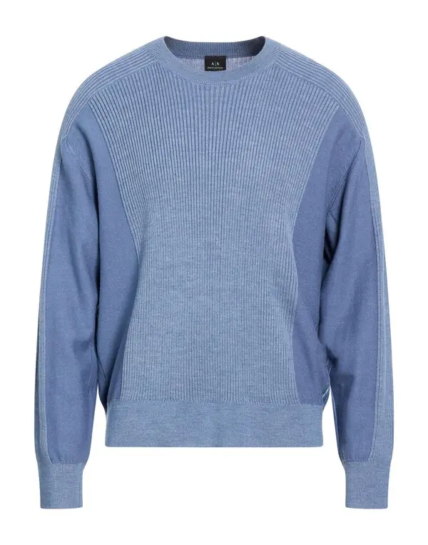 Armani Exchange Sweater Slate Size Acrylic, Cotton, Virgin Wool