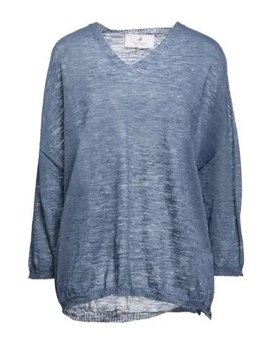COMPAGNIA ITALIANA Sweater Mustard Size Linen, Polyester - Blue