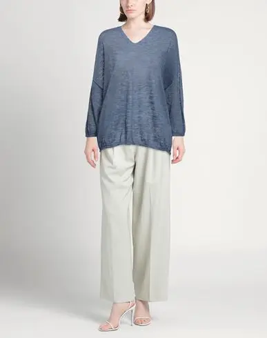 COMPAGNIA ITALIANA Sweater Mustard Size Linen, Polyester - Blue