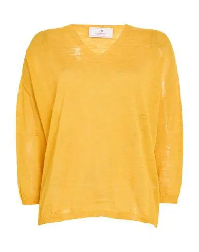 COMPAGNIA ITALIANA Sweater Mustard Size Linen, Polyester - Yellow