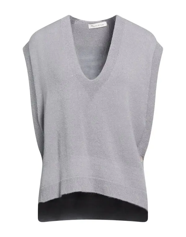 MANILA GRACE Sleeveless V-neck Sweater - Grey