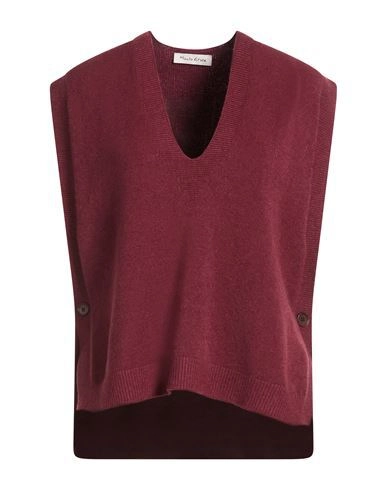 MANILA GRACE Sleeveless V-neck Knit Vest - Red