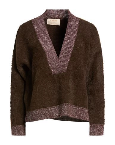 KAOS Dark Polyamide, Viscose, Polyester Sweater - Dark Brown