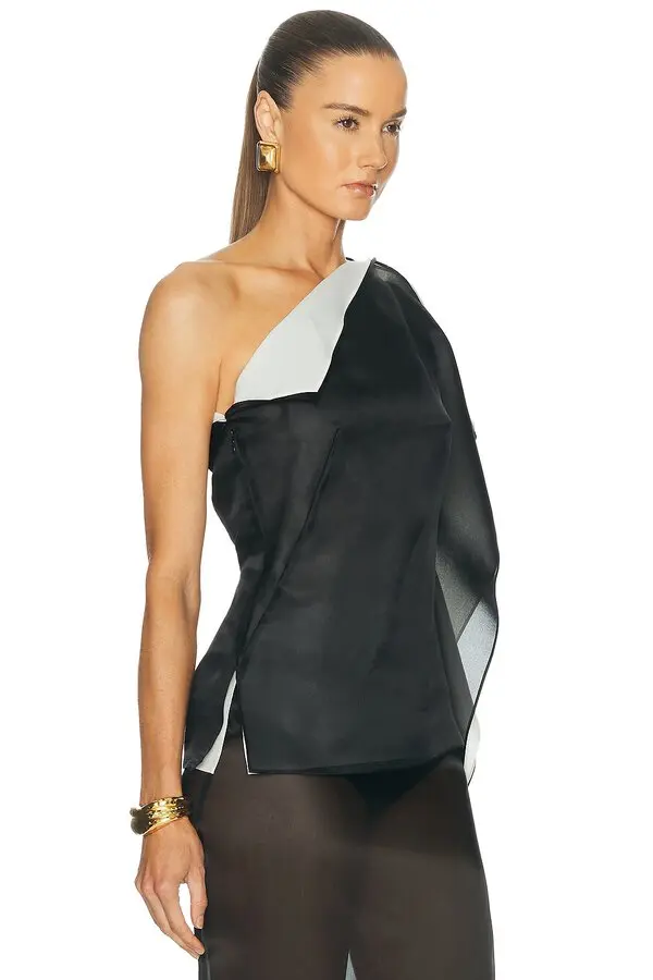 RÓHE Sculptural Double Layered Top
