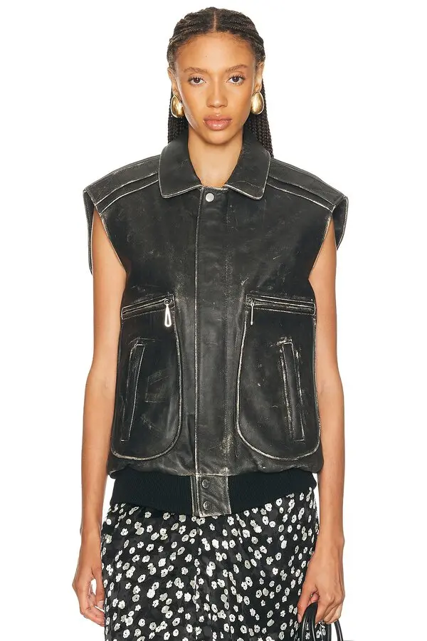Rabanne Oversized Sleeveless Jacket
