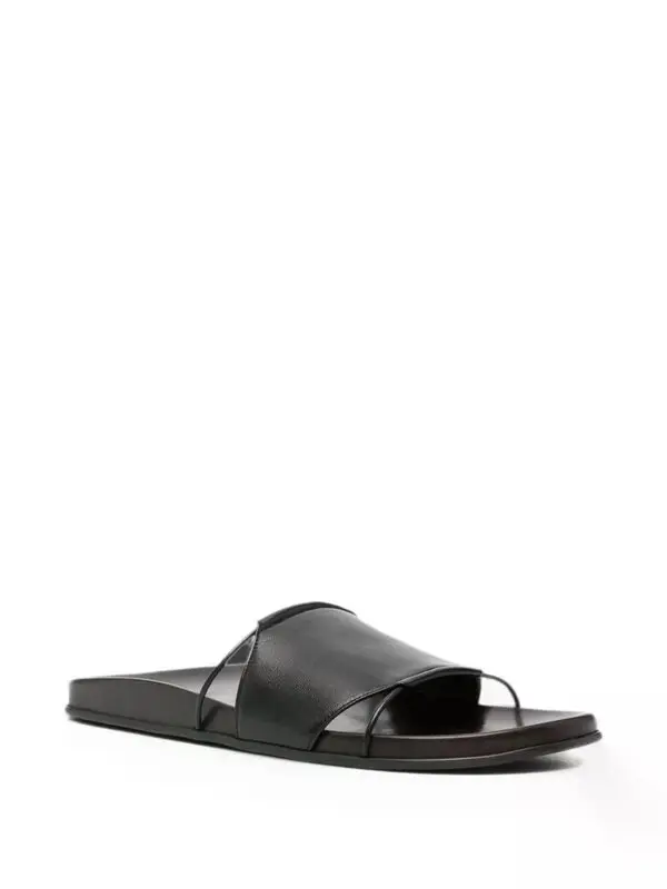 THE ROW Vivienne Slides - Black