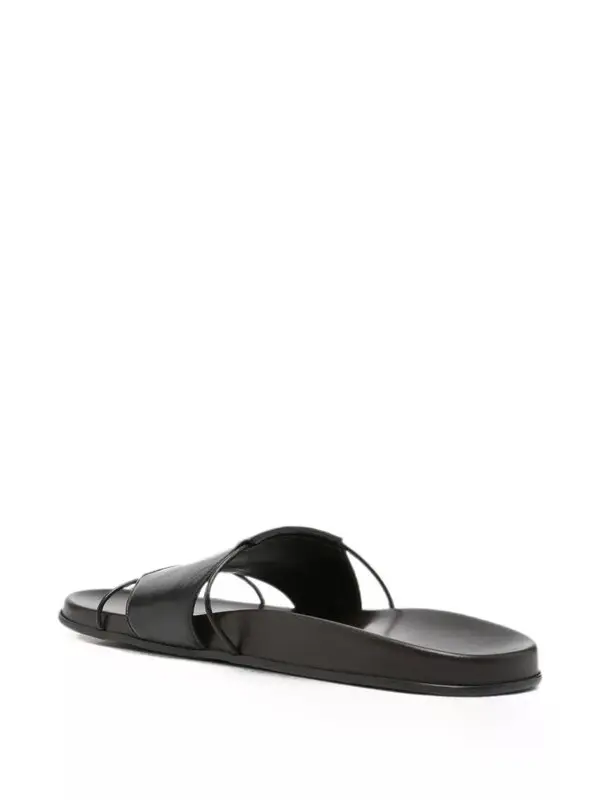 THE ROW Vivienne Slides - Black