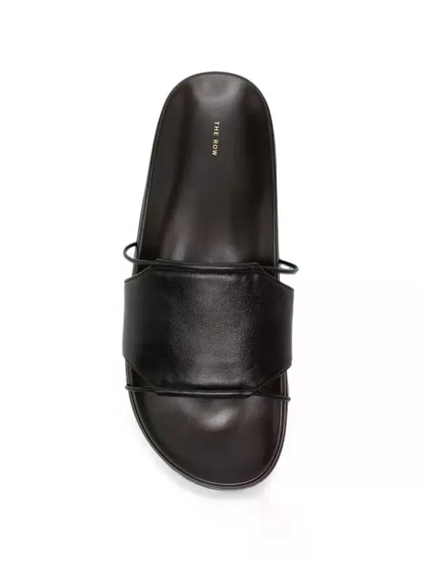 THE ROW Vivienne Slides - Black