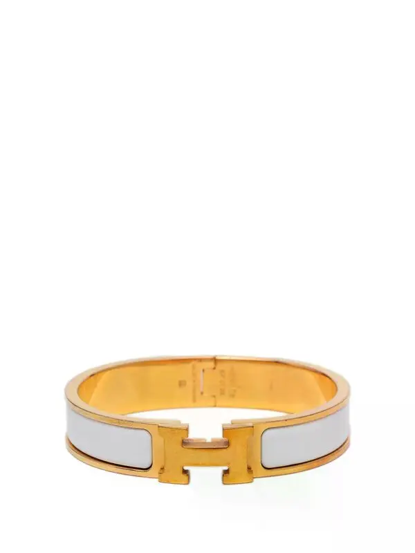 Hermès Narrow Enamel Clic H Bracelet Pm - Gold