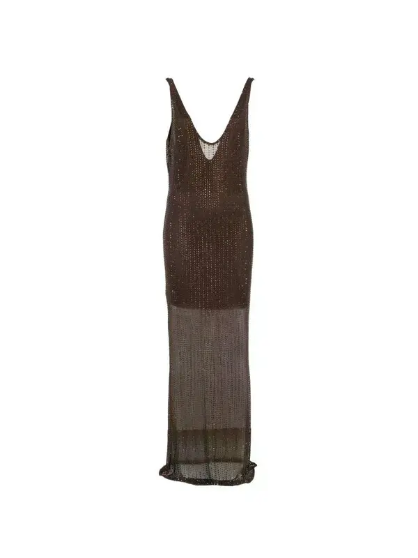 VENUJA Sequin-embellished Scoop-neck Maxi Dress