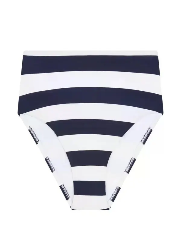 Bondi Born High-waisted Striped Bikini Bottoms - Blue