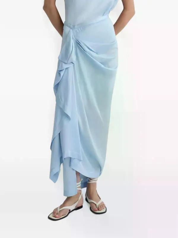 Bondi Born Ardea Draped Maxi Skirt - Blue