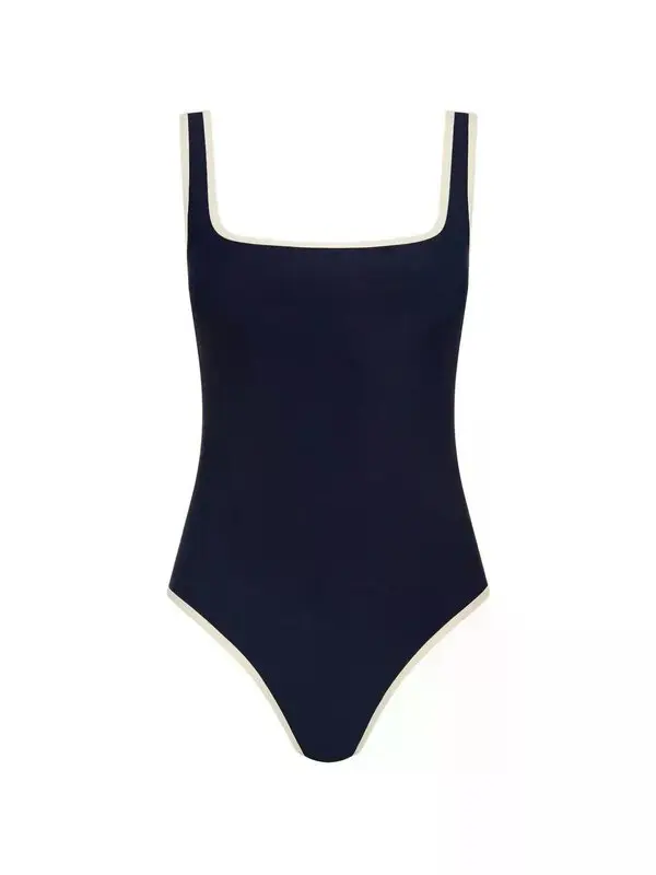 Bondi Born Mckenna Contrast-trim Swimsuit - Blue