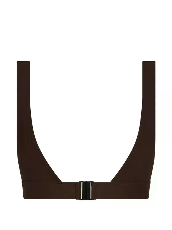 Bondi Born Plunge-neck Bikini Top - Brown
