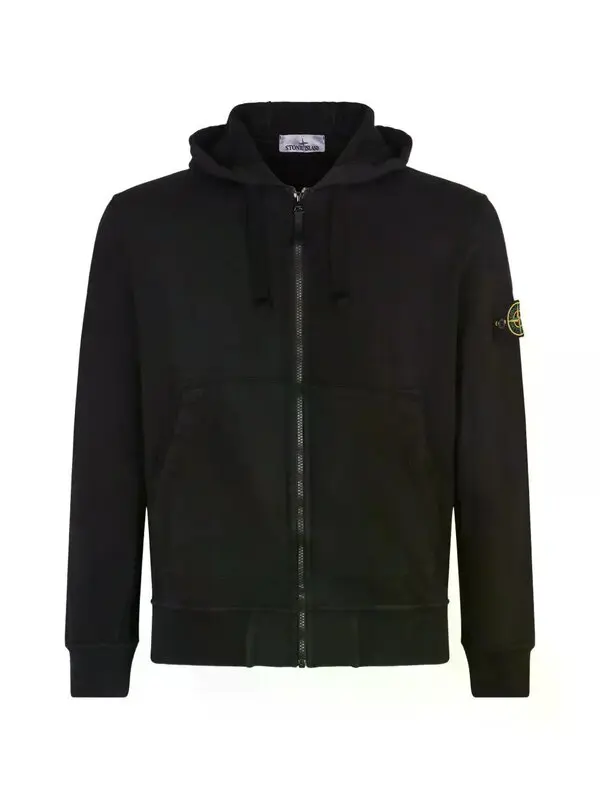 Stone Island Logo Patch Zip-up Hoodie