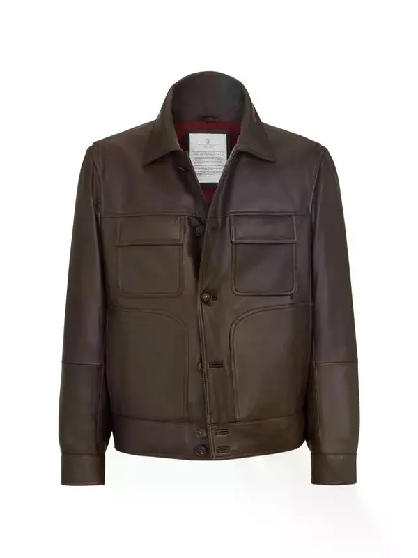 Brunello Cucinelli Nappa Leather Outerwear Jacket With Thermore® Padding