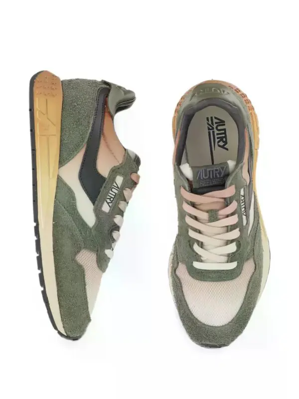 AUTRY Reelwind Suede-panelled Low-top Sneakers - Green