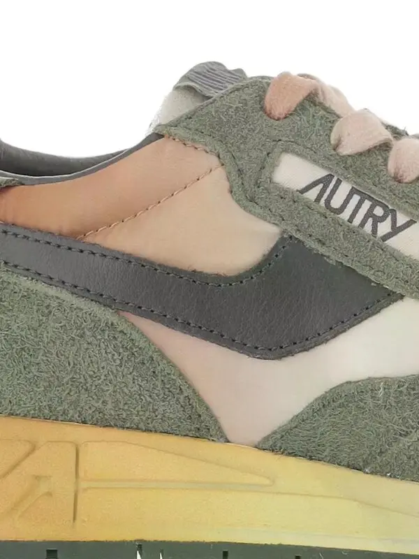 AUTRY Reelwind Suede-panelled Low-top Sneakers - Green