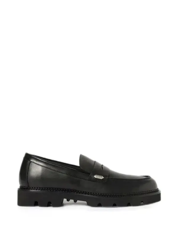 COLLEGIUM Cleated-sole Leather Loafers