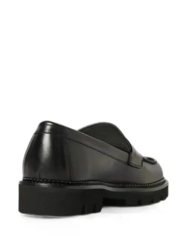 COLLEGIUM Cleated-sole Leather Loafers