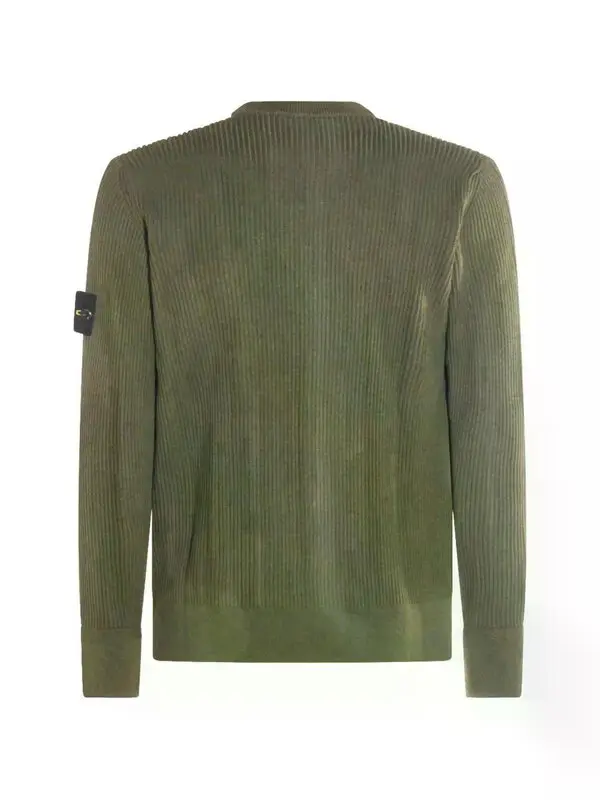 Stone Island Ribbed Logo Patch Sweater