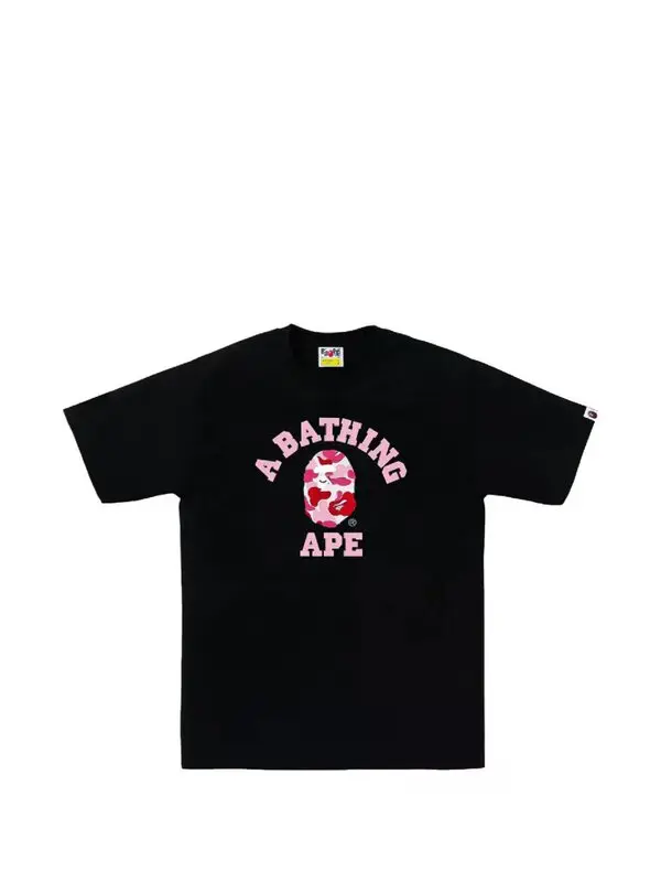 A BATHING APE Abc Camo College T-shirt - Black