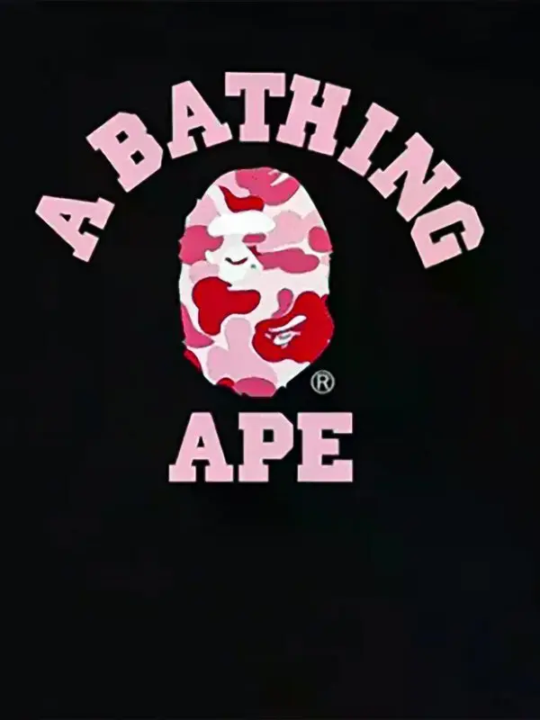 A BATHING APE Abc Camo College T-shirt - Black
