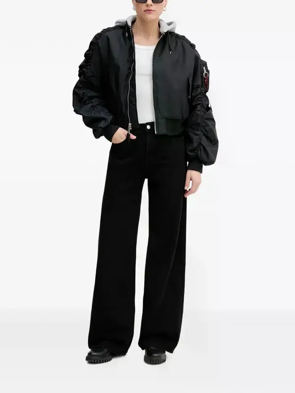 Alpha Industries Ruched Hooded Bomber Jacket