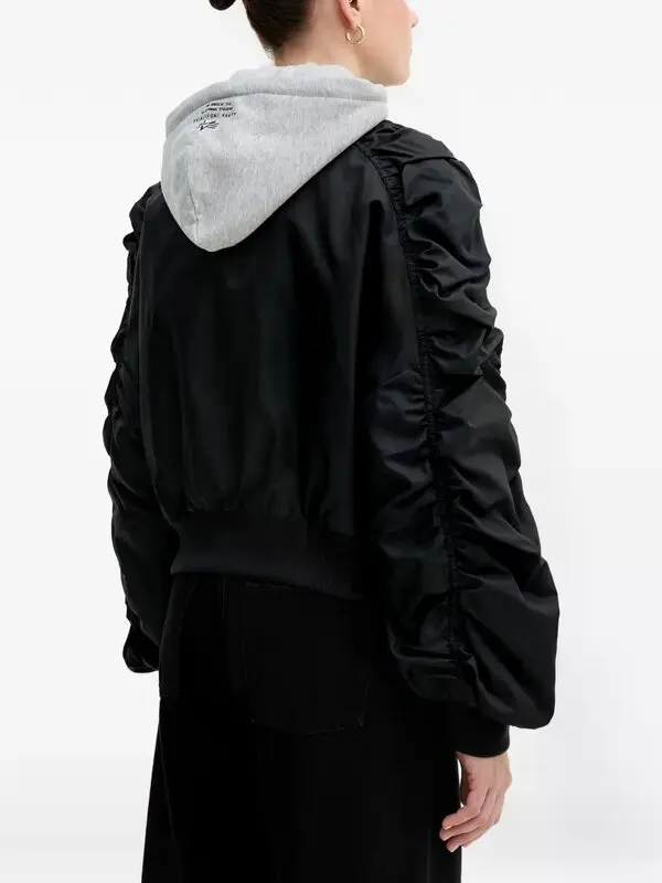 Alpha Industries Ruched Hooded Bomber Jacket