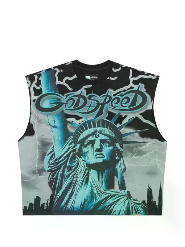 GODSPEED Voltage Graphic-print Vest - Black