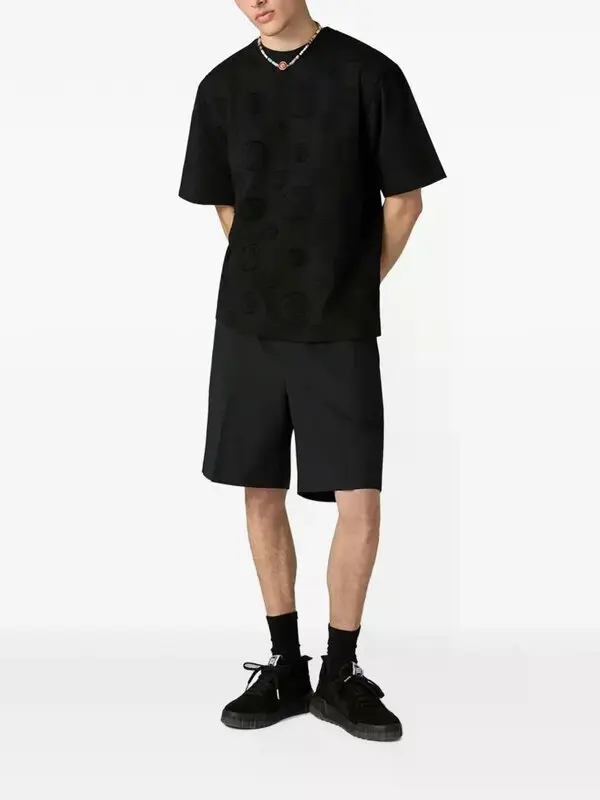Casablanca Monogram-print Cotton T-shirt - Black